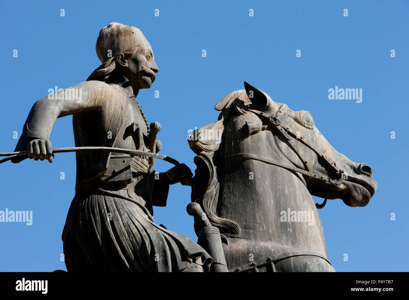 Closeup of Greek General army commander Georgios/ George Karaiskakis ...