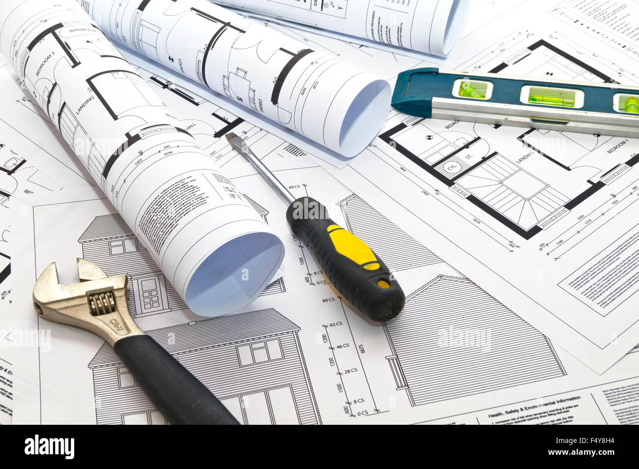 House and building plans or blueprint Stock Photo - Alamy
