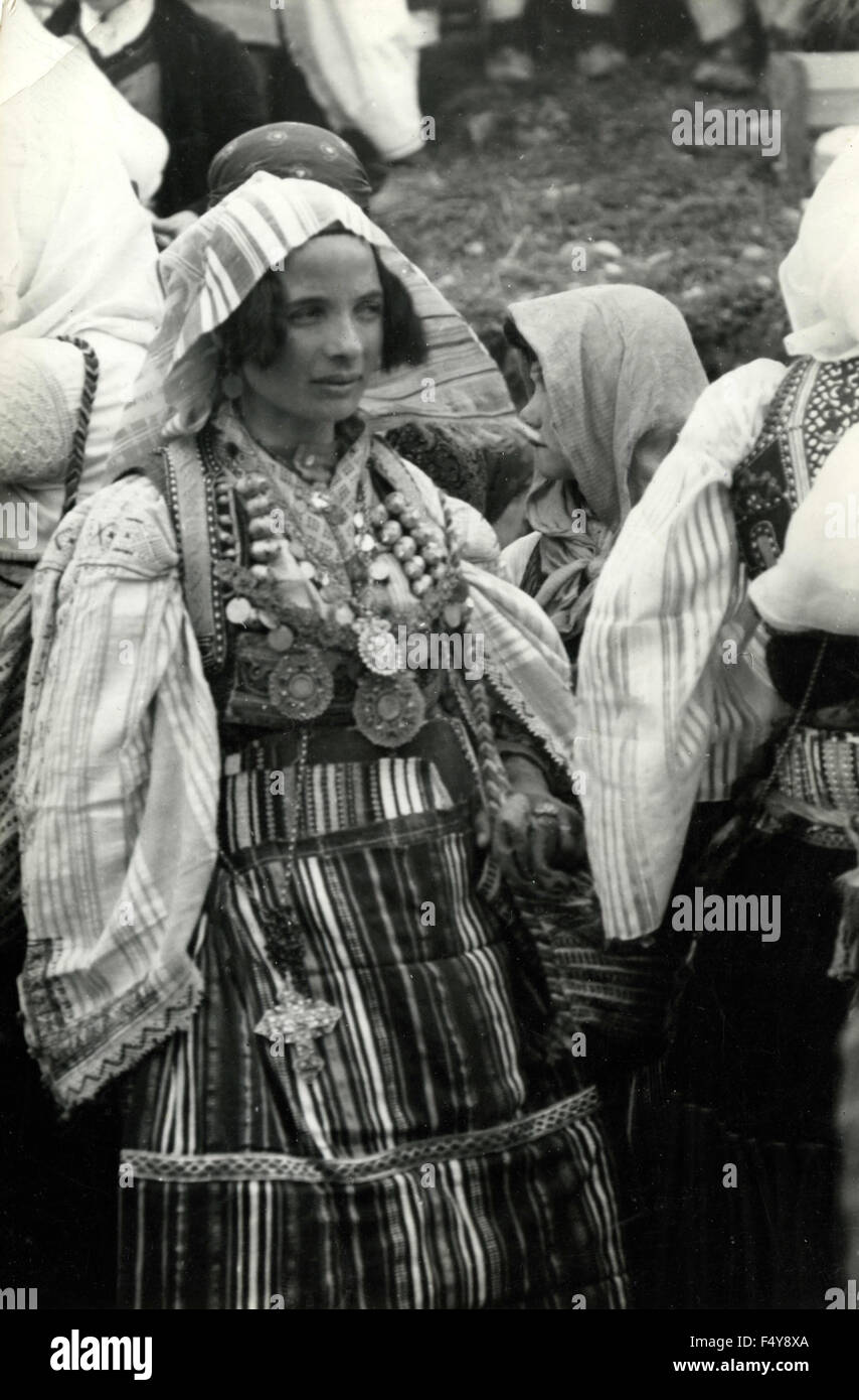 Traditional Albanian costumes, Zadrima, Albania Stock Photo - Alamy