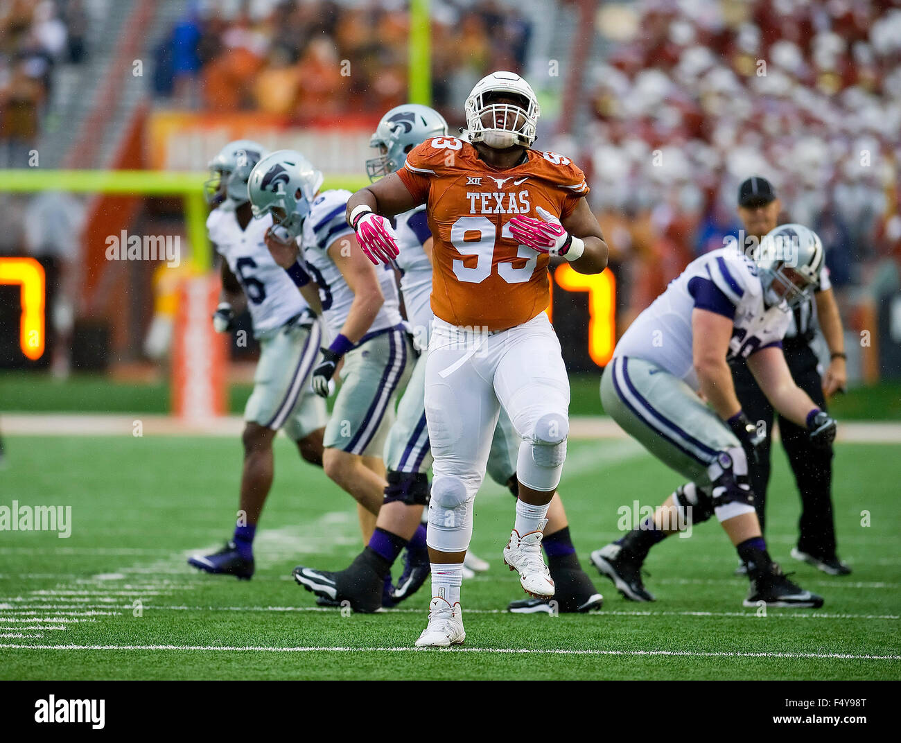Austin, TX, USA. 24th Oct, 2015. Texas Longhorns Paul Boyette Jr #93 in ...