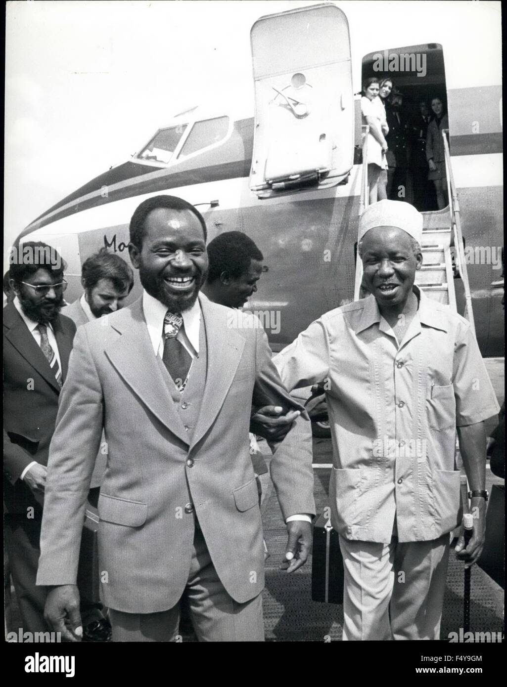 1968 - President Samora Machel (left) of neighboring Mozambique and ...