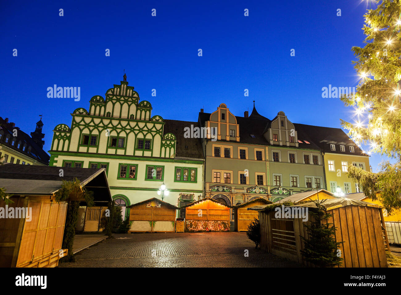 Marktplatz in the morning. Weimar, Thuringia, Germany Stock Photo - Alamy