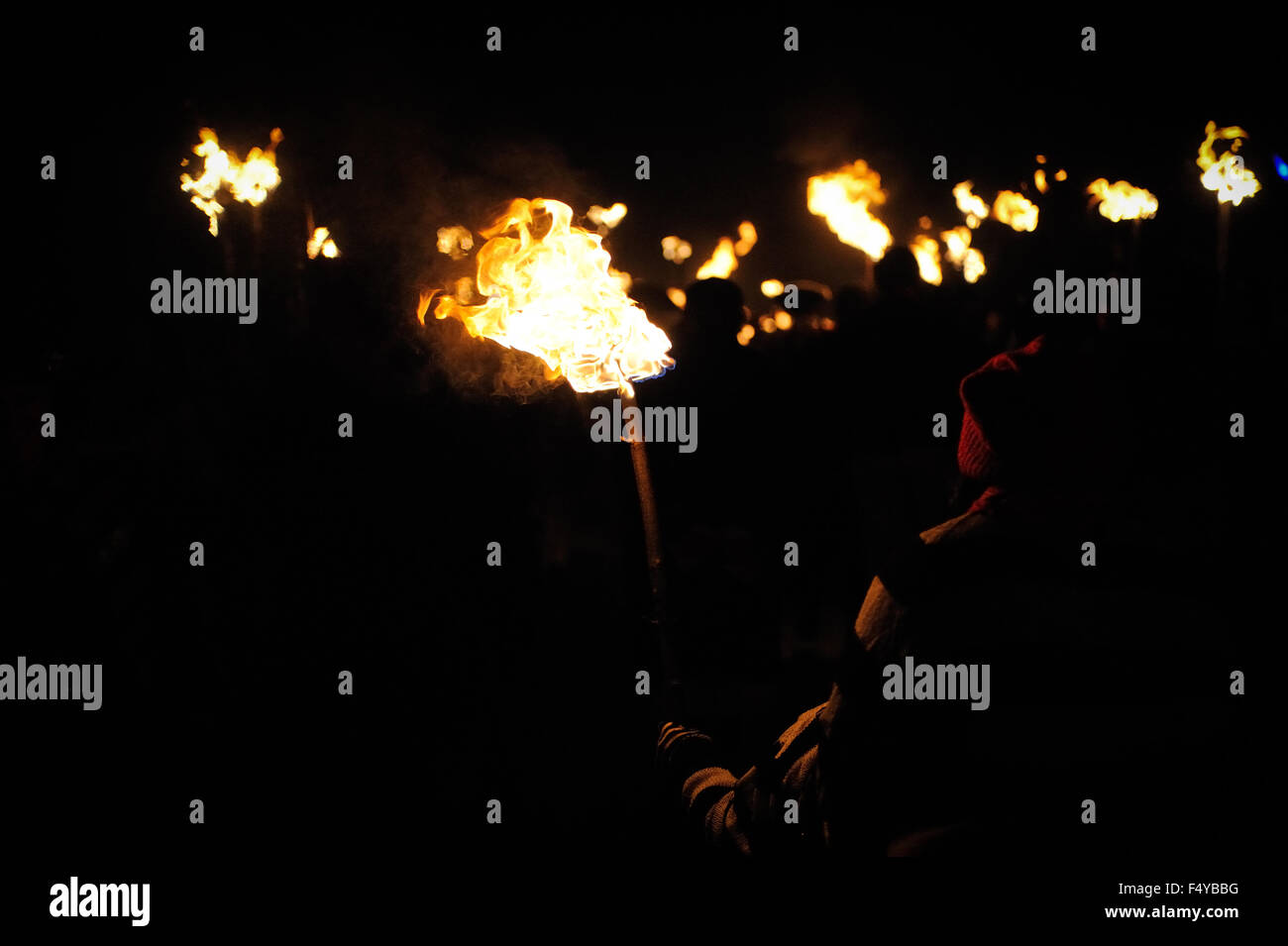 To celebrate November the 5th, also known as Bonfire Night, costumed ...