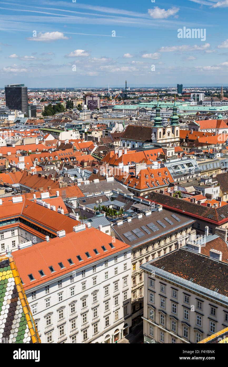 View of Vienna city from the roof, Austria Stock Photo - Alamy
