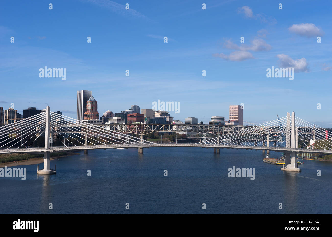 The newest bridge across Portland's famous riverfront Stock Photo - Alamy