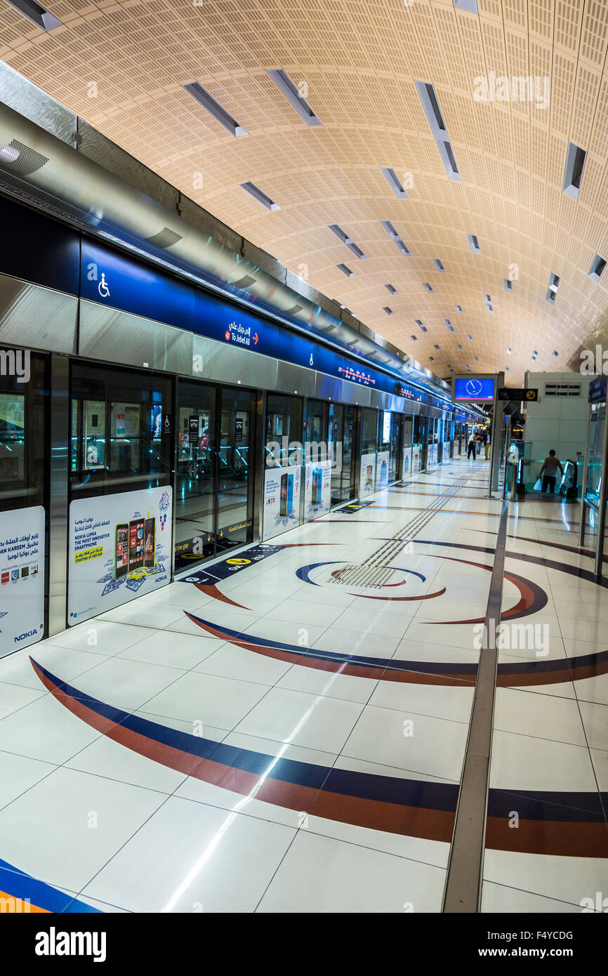 Dubai airport metro station hi-res stock photography and images - Alamy