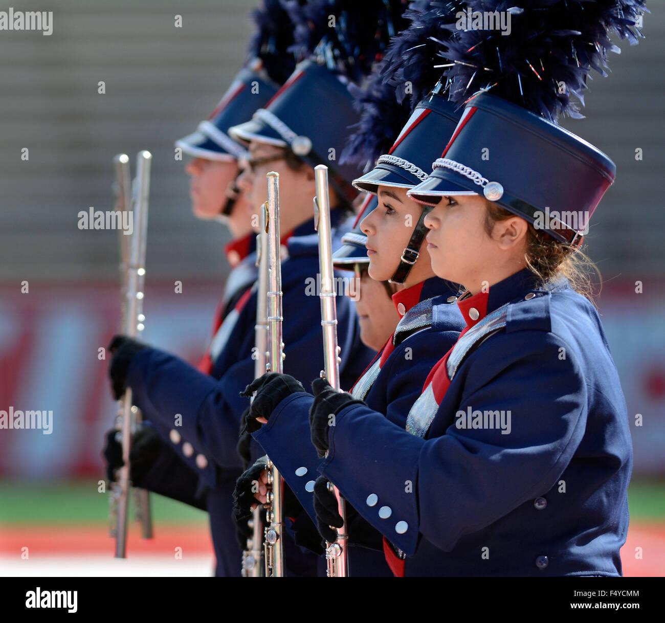 Albuquerque, NM, USA. 24th Oct, 2015. The flute section of the Deming ...