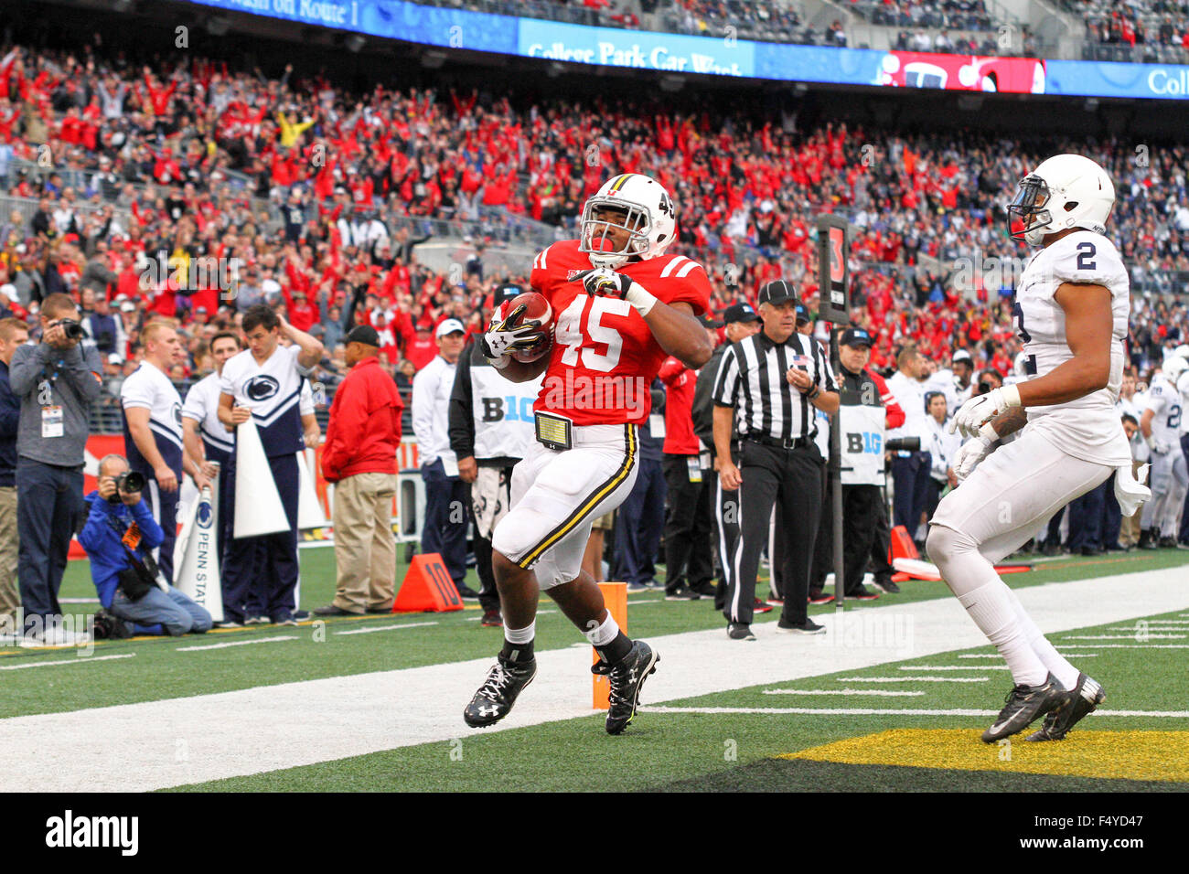 Baltimore MD, USA. 24th Oct, 2015. Maryland Terrapins running back ...