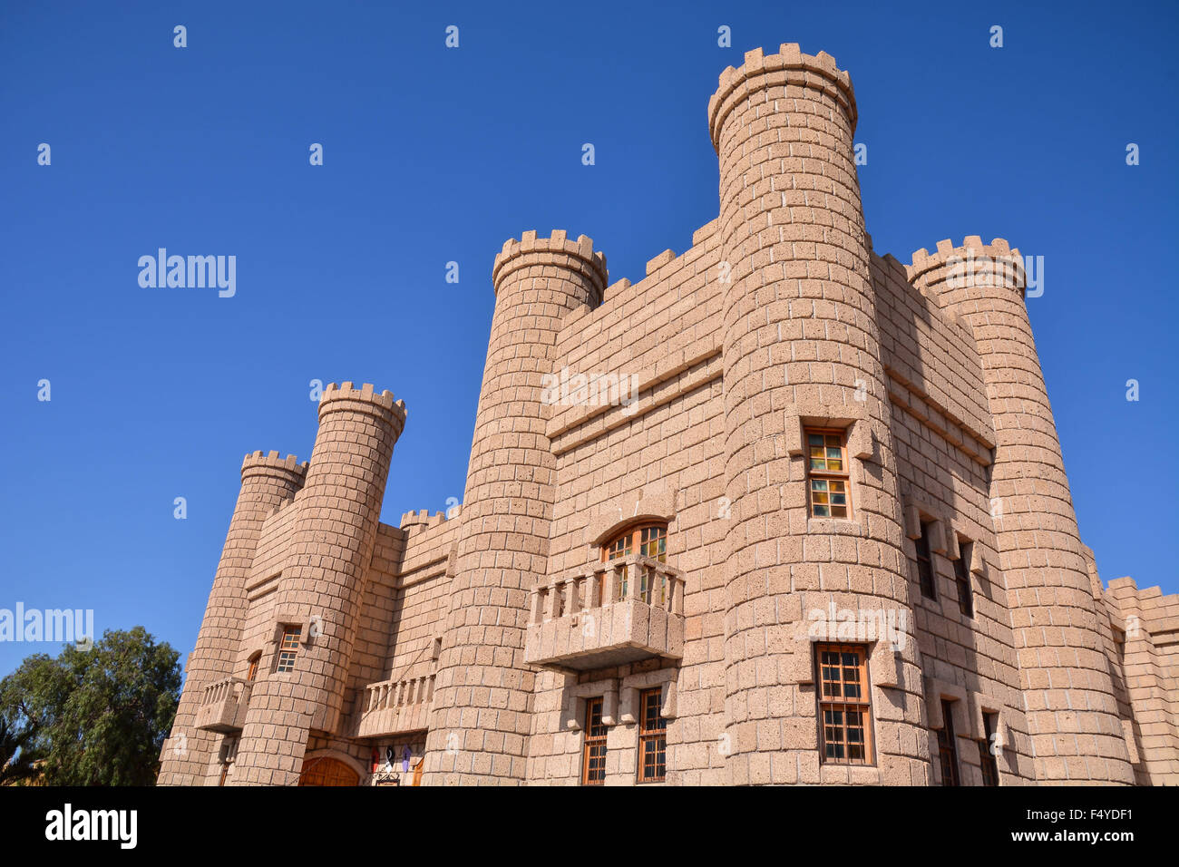 Medieval Brown Castle Stock Photo - Alamy