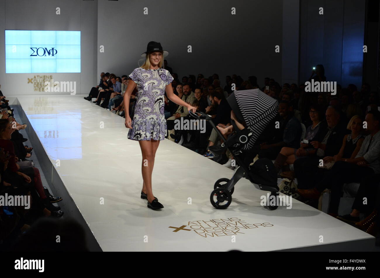 A model wears a creation of SOMF fashion designer. Fashion designers ...