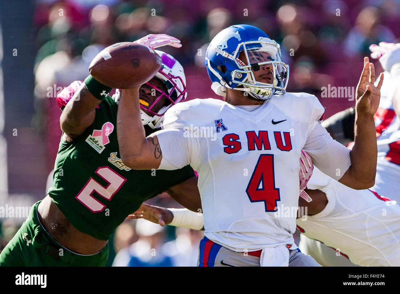 October 24, 2015:South Florida Bulls defensive back Jamie Byrd #2 ...