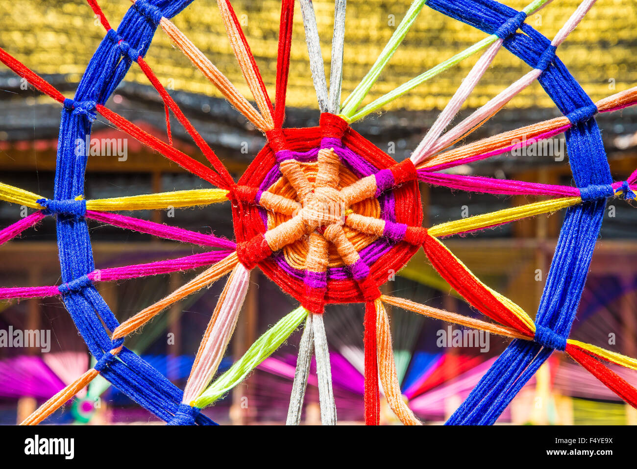Thread colors to be made into a spider's web Stock Photo - Alamy