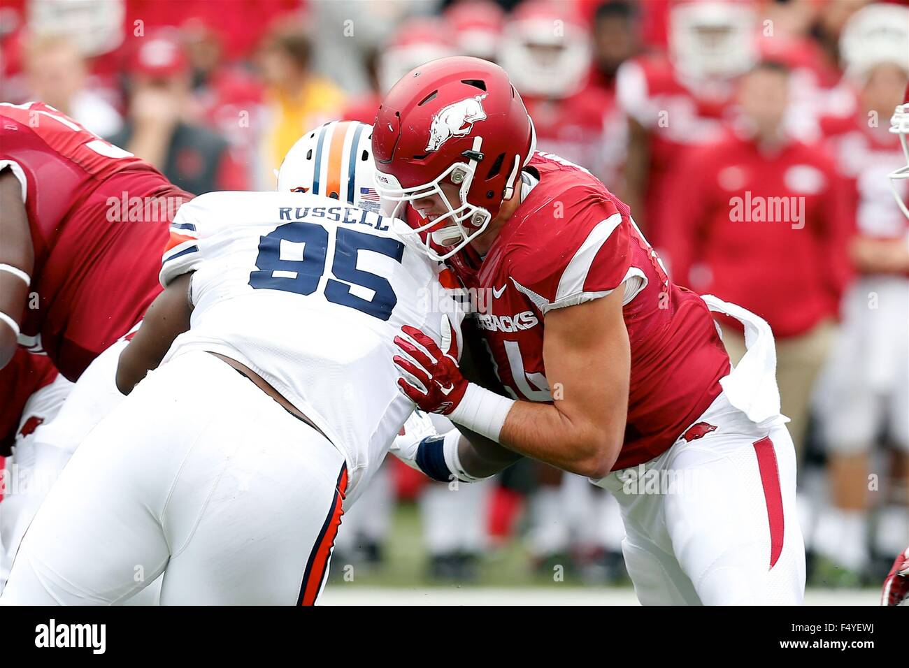 Fayetteville, AR. 24th Oct, 2015. Arkansas tight end Hunter Henry #84 ...