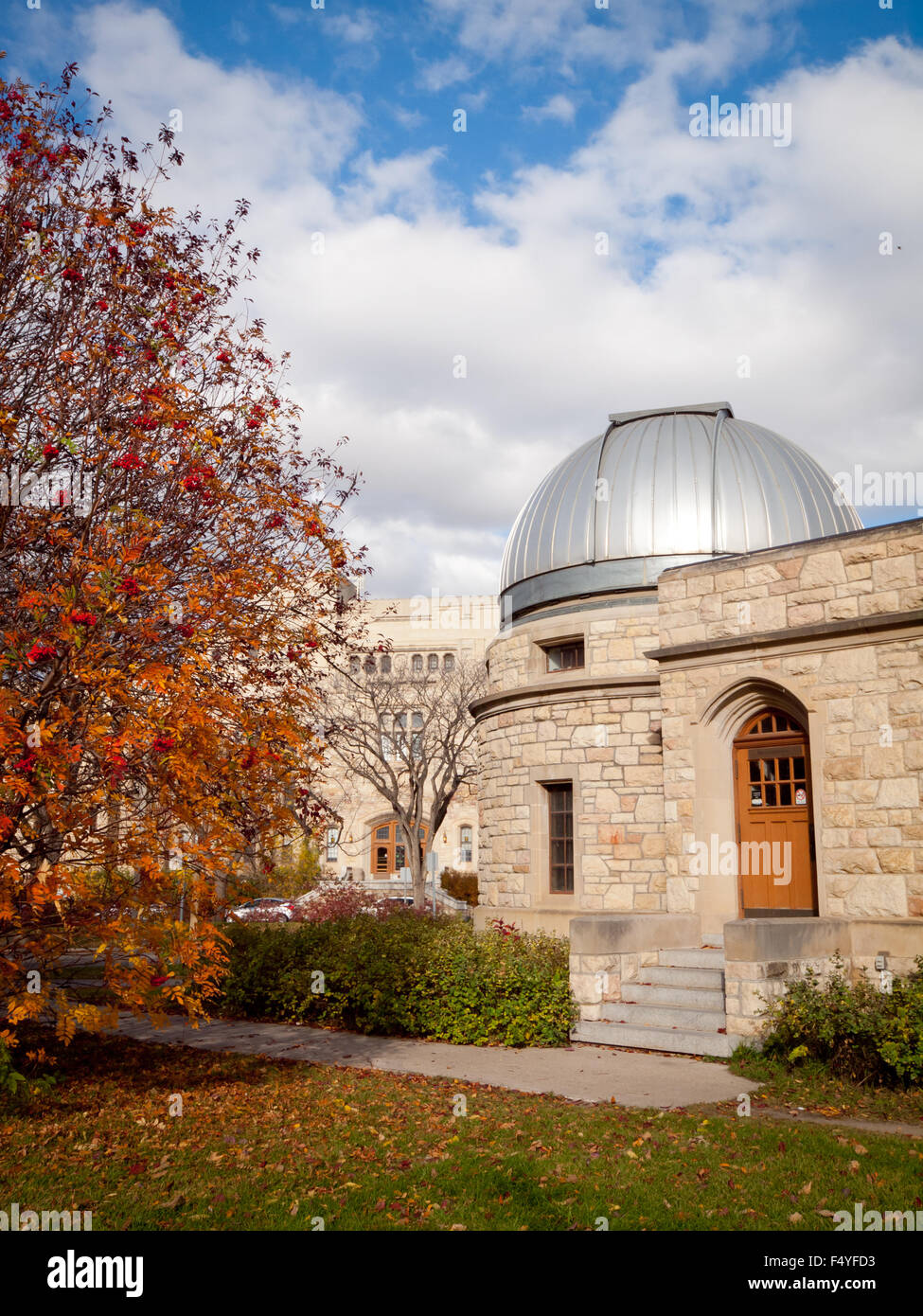 A fall (autumn) view of the Campus Observatory at the University of ...