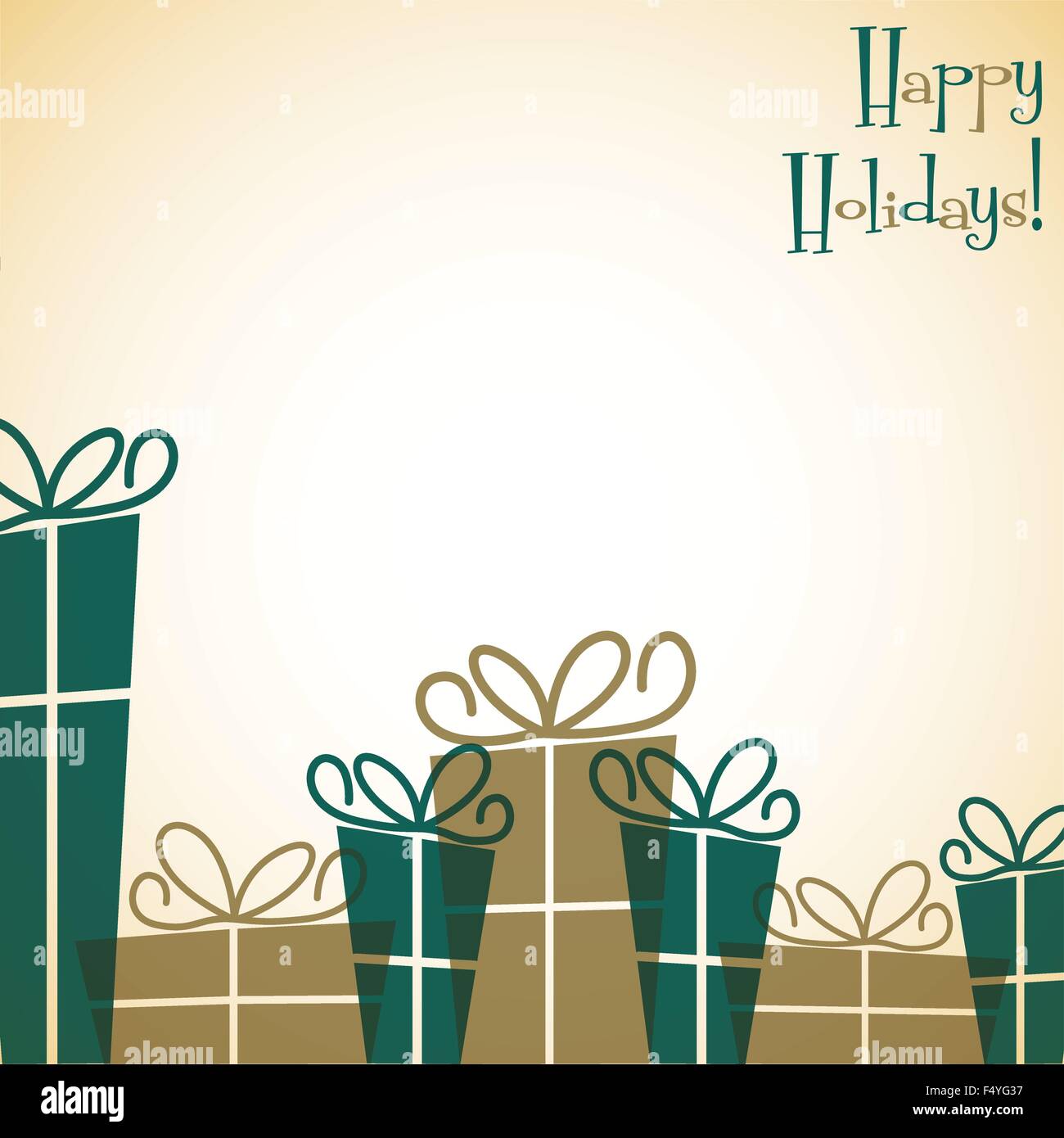 Christmas present overlay card in vector format Stock Vector Image ...