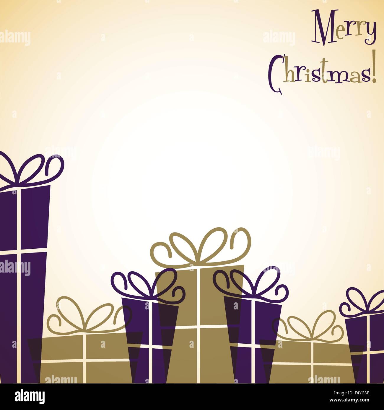 Christmas present overlay card in vector format Stock Vector Image ...