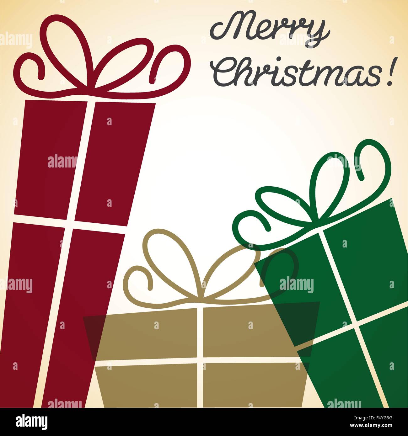Christmas present overlay card in vector format Stock Vector Image ...