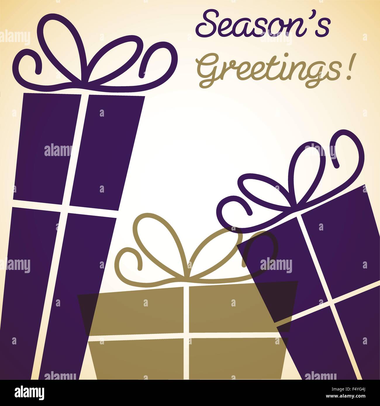 Christmas present overlay card in vector format Stock Vector Image ...