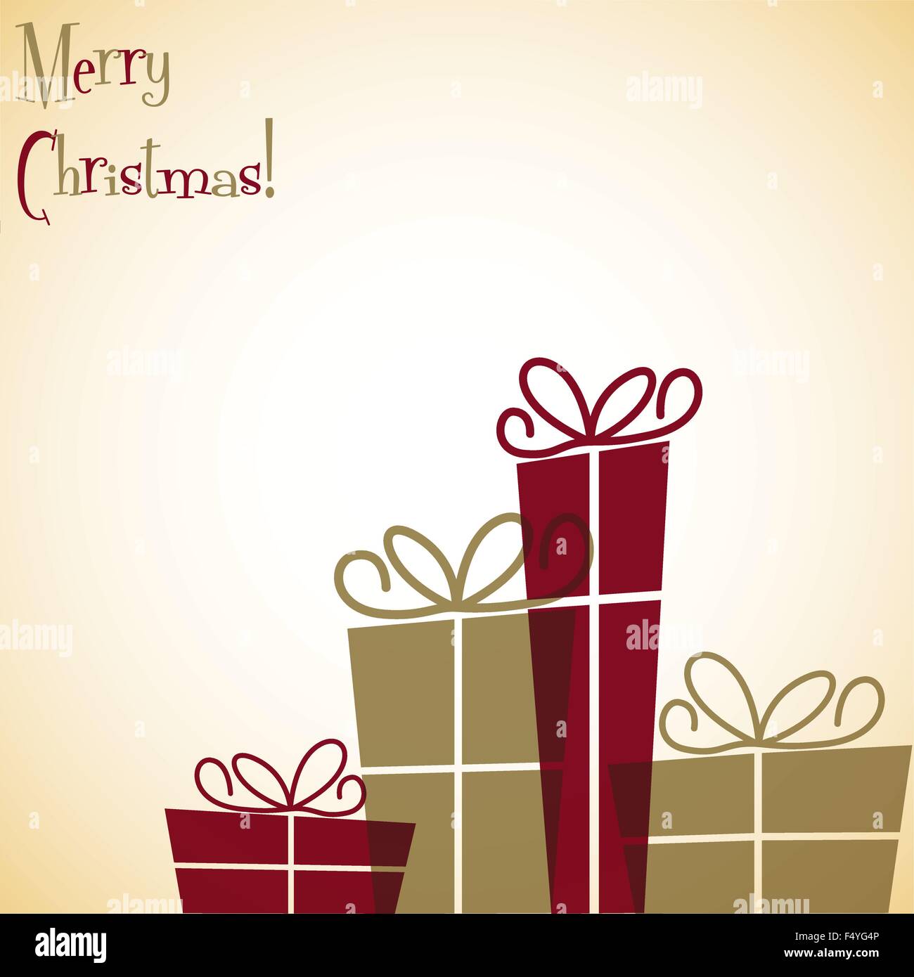 Christmas present overlay card in vector format Stock Vector Image ...