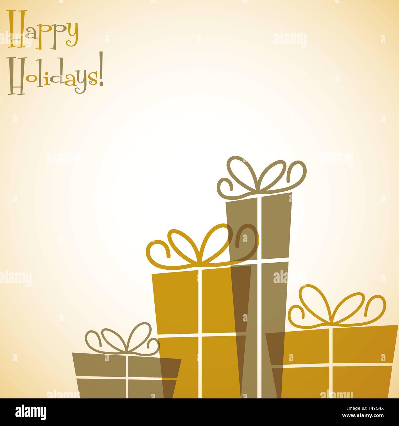 Christmas present overlay card in vector format Stock Vector Image ...