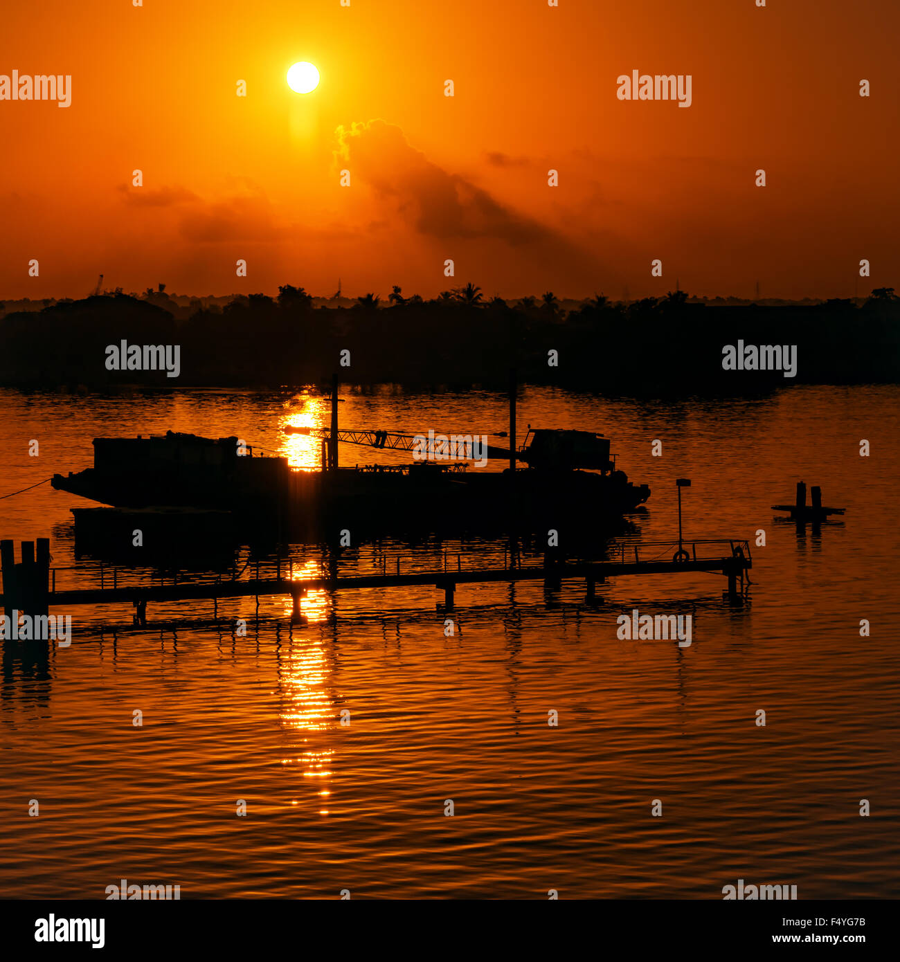 Sunrise sunset by the sea in Trinidad and Tobago Stock Photo - Alamy
