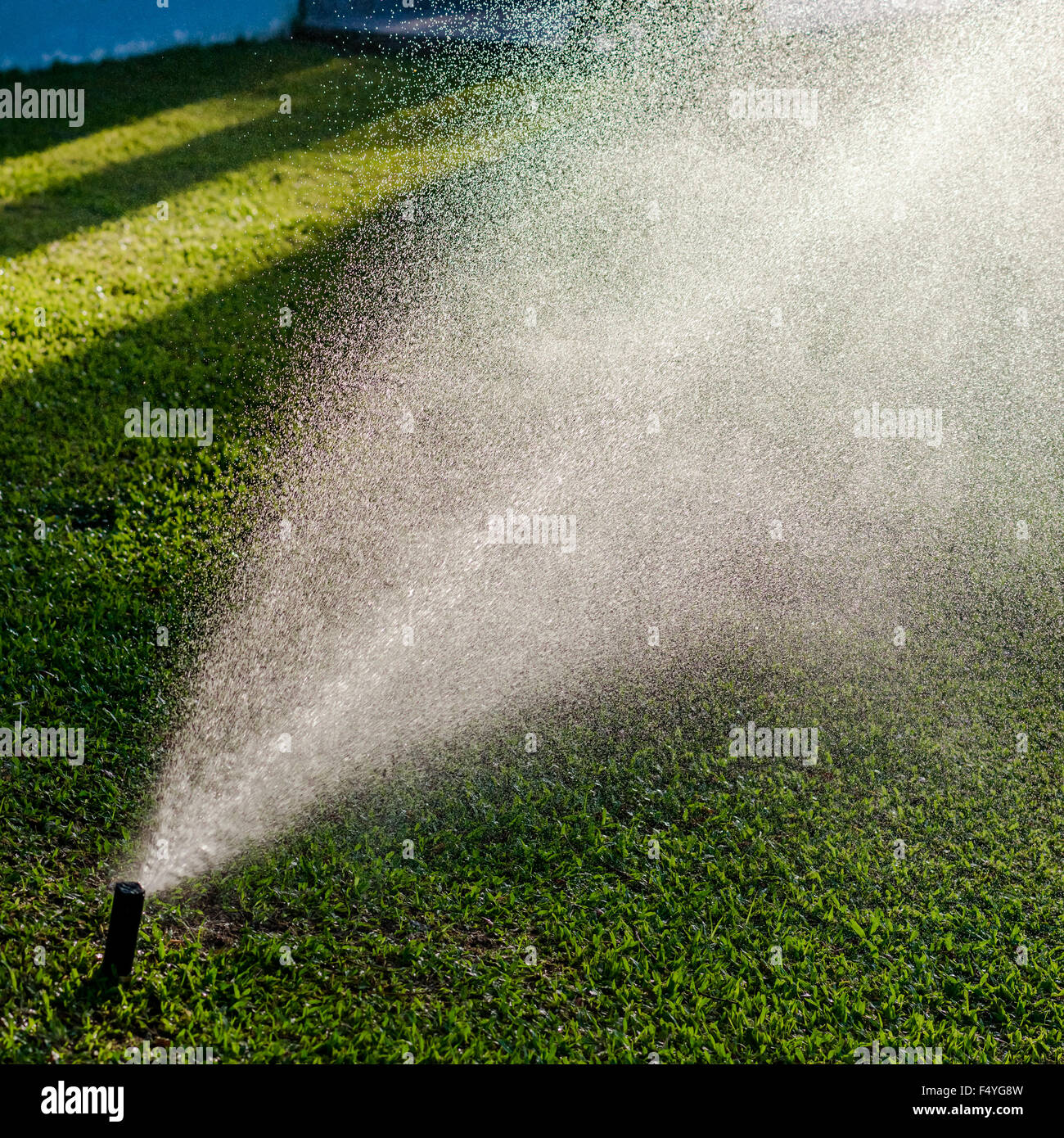 Garden grass lawn automatic sprinkler hi-res stock photography and ...