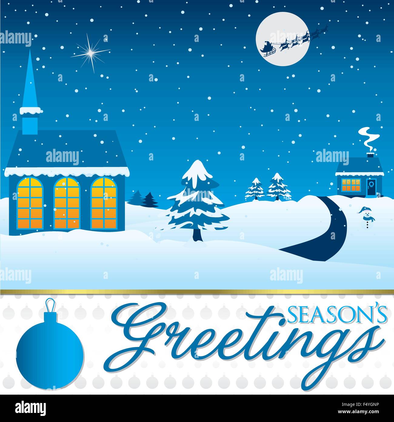 Winter Christmas scene card in vector format Stock Vector Image & Art ...