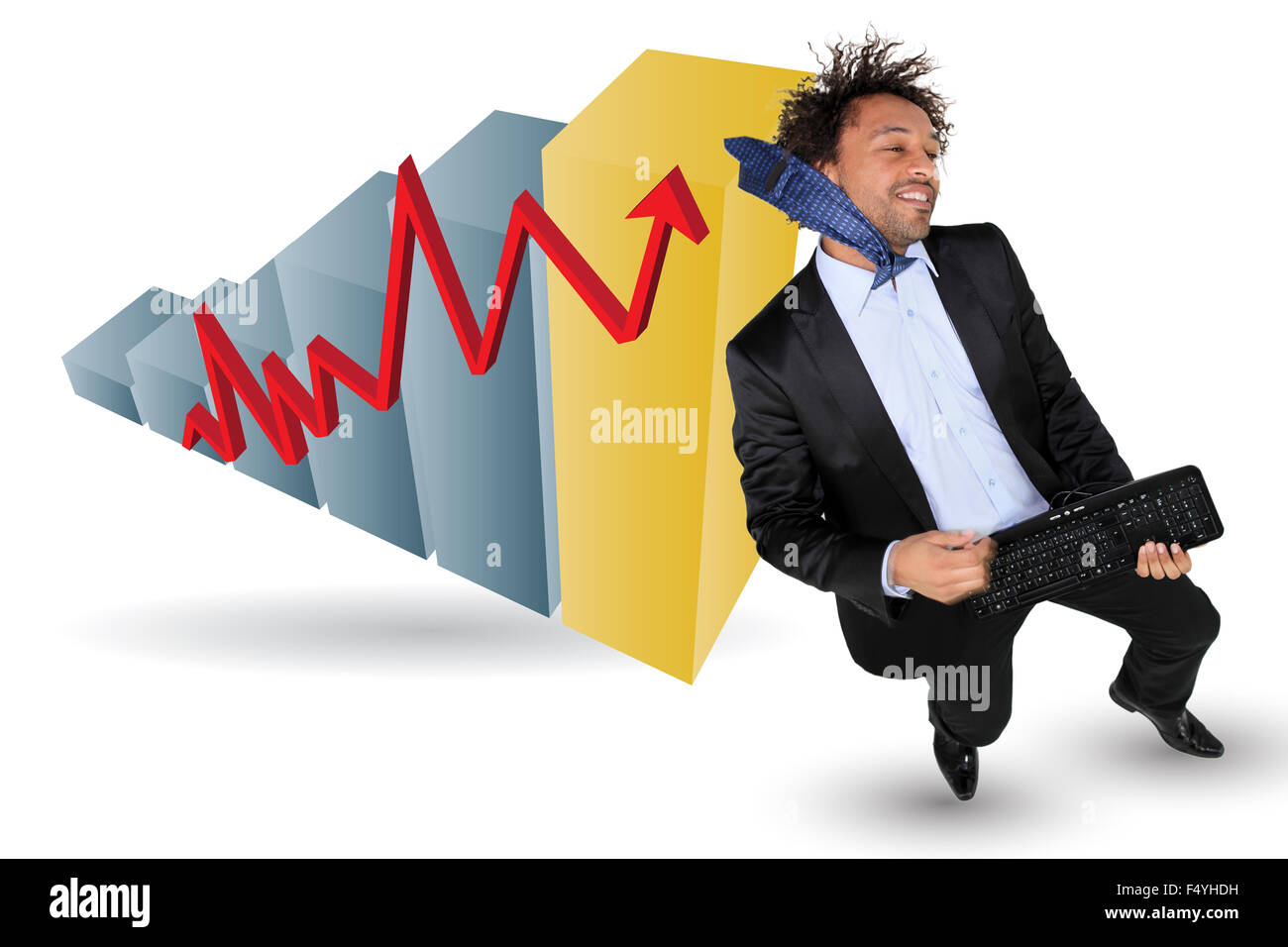 Businessman celebrating financial gain hi-res stock photography and ...