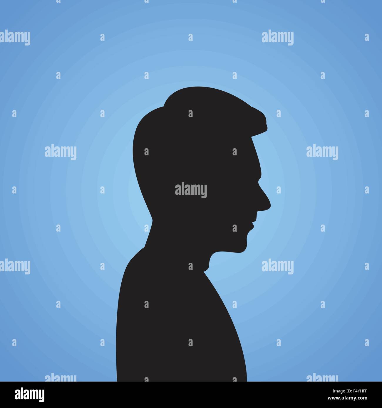 Businessman Side Head Silhouette Black Business Man Stock Vector Image ...