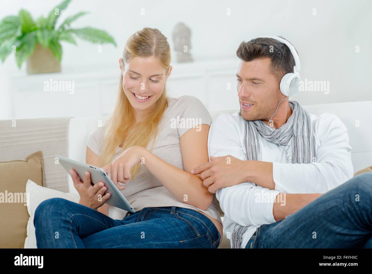 Geeky man woman hi-res stock photography and images - Alamy