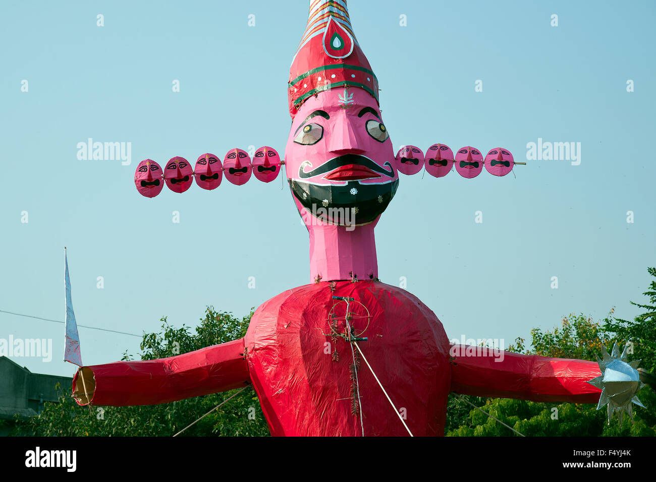 The statue of Ravan on Dussera, was taken in Mumbai Chowpatty, India ...