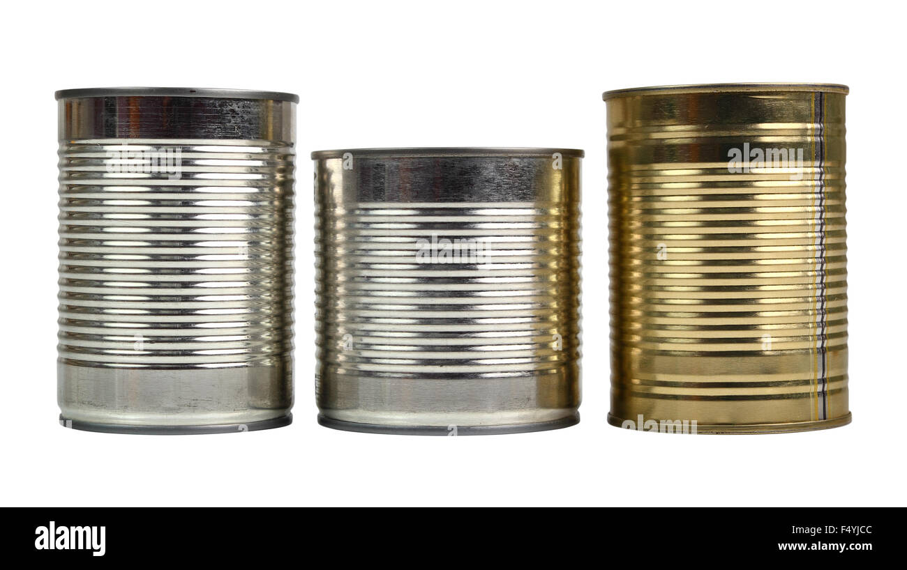 Tin can. Isolated with clipping path Stock Photo - Alamy