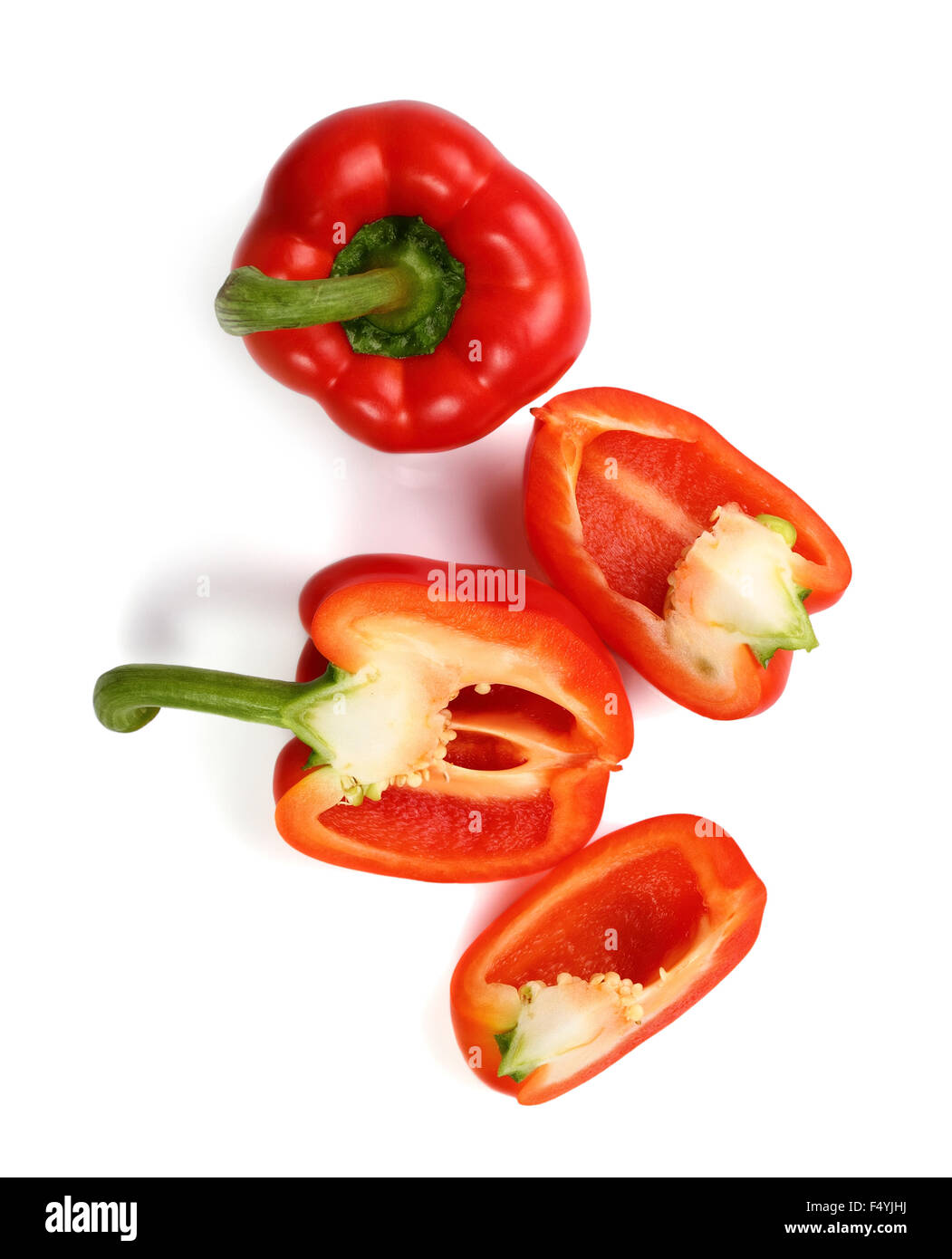 Red Bell Pepper. Sliced Stock Photo - Alamy