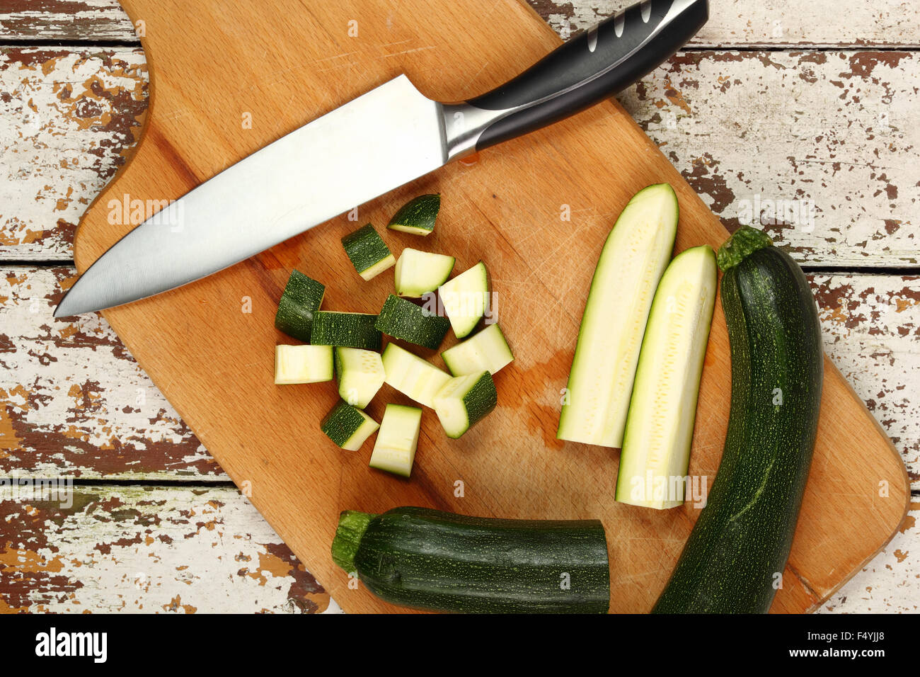 Cooking Zucchini. Cutting Stock Photo - Alamy