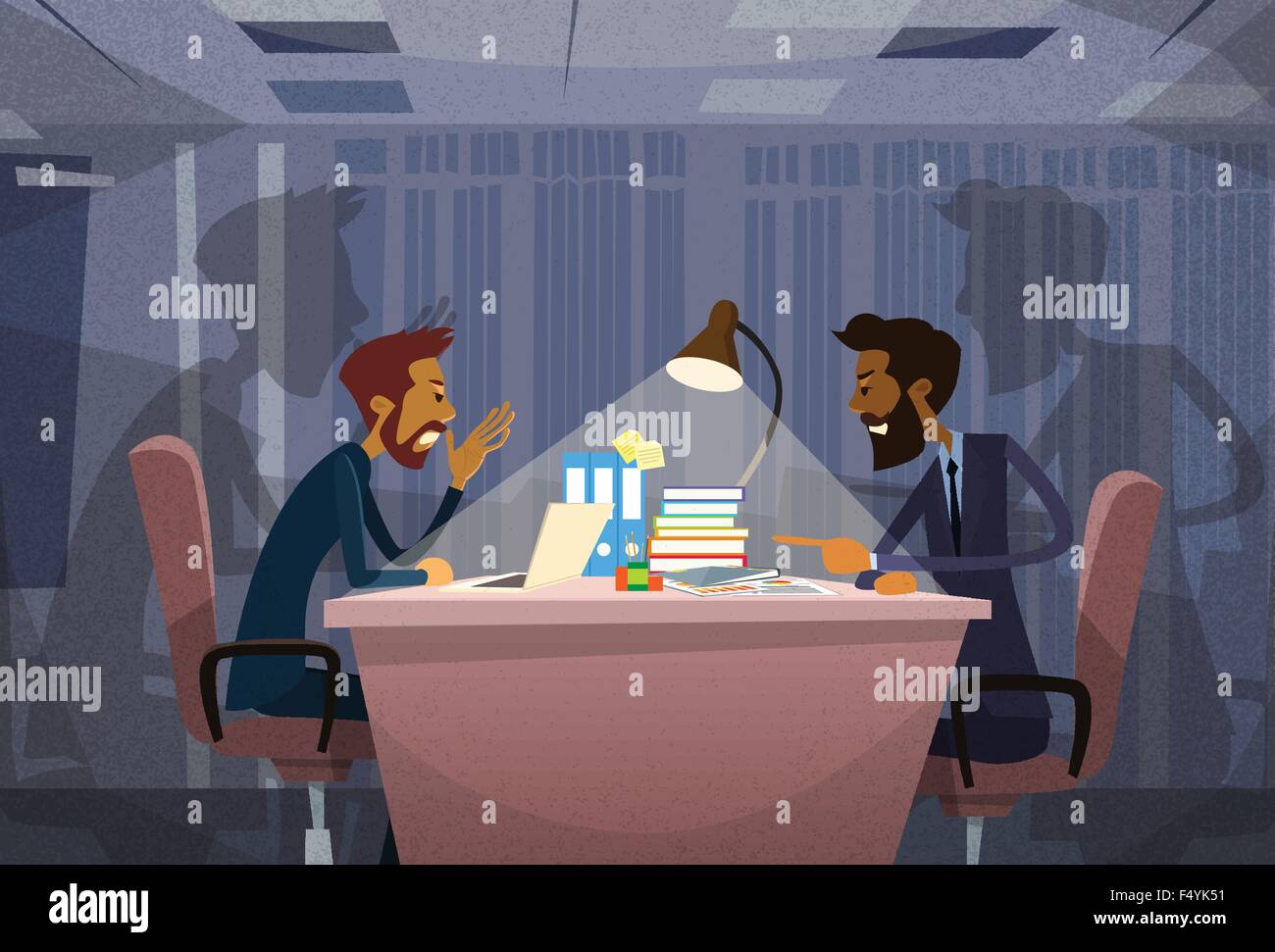 Two Angry Business Man Agruing Talking, Businessmen Chat Sitting Office ...