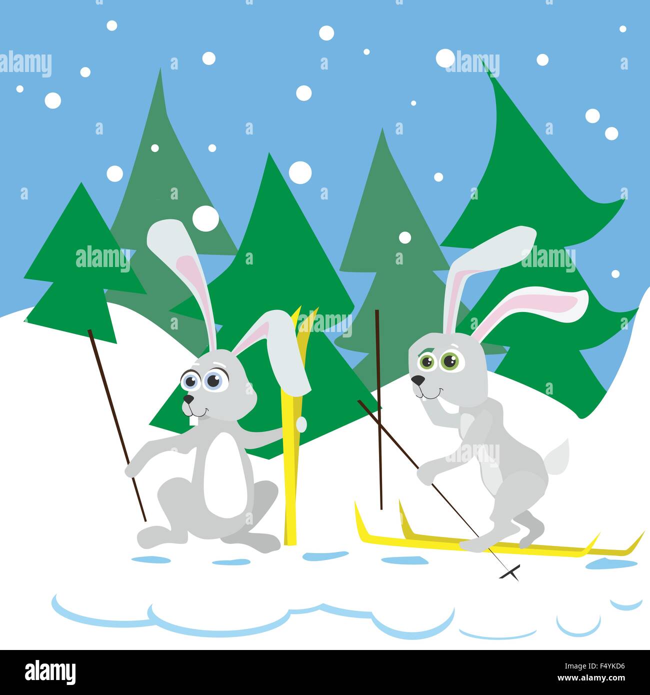 Ski bunny Stock Vector Images - Alamy
