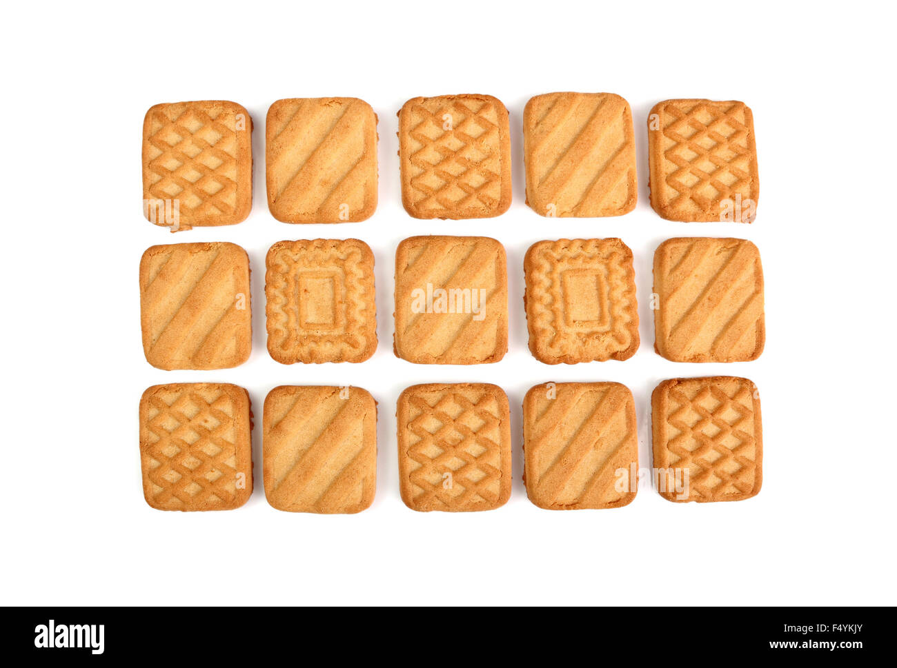 Biscuit Background. Directly Above. Isolated with shadow on white ...