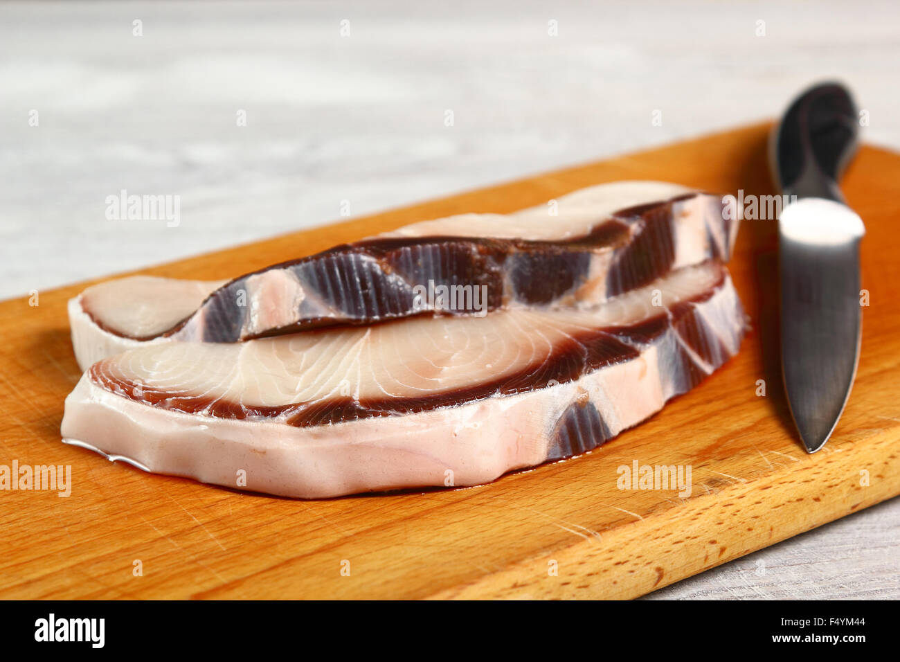 Blue Shark Cooking Stock Photo - Alamy