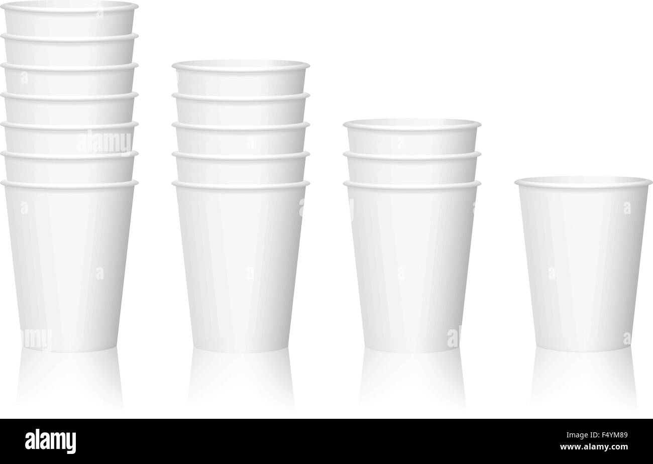 Stack of plastic cups Stock Vector Images - Alamy