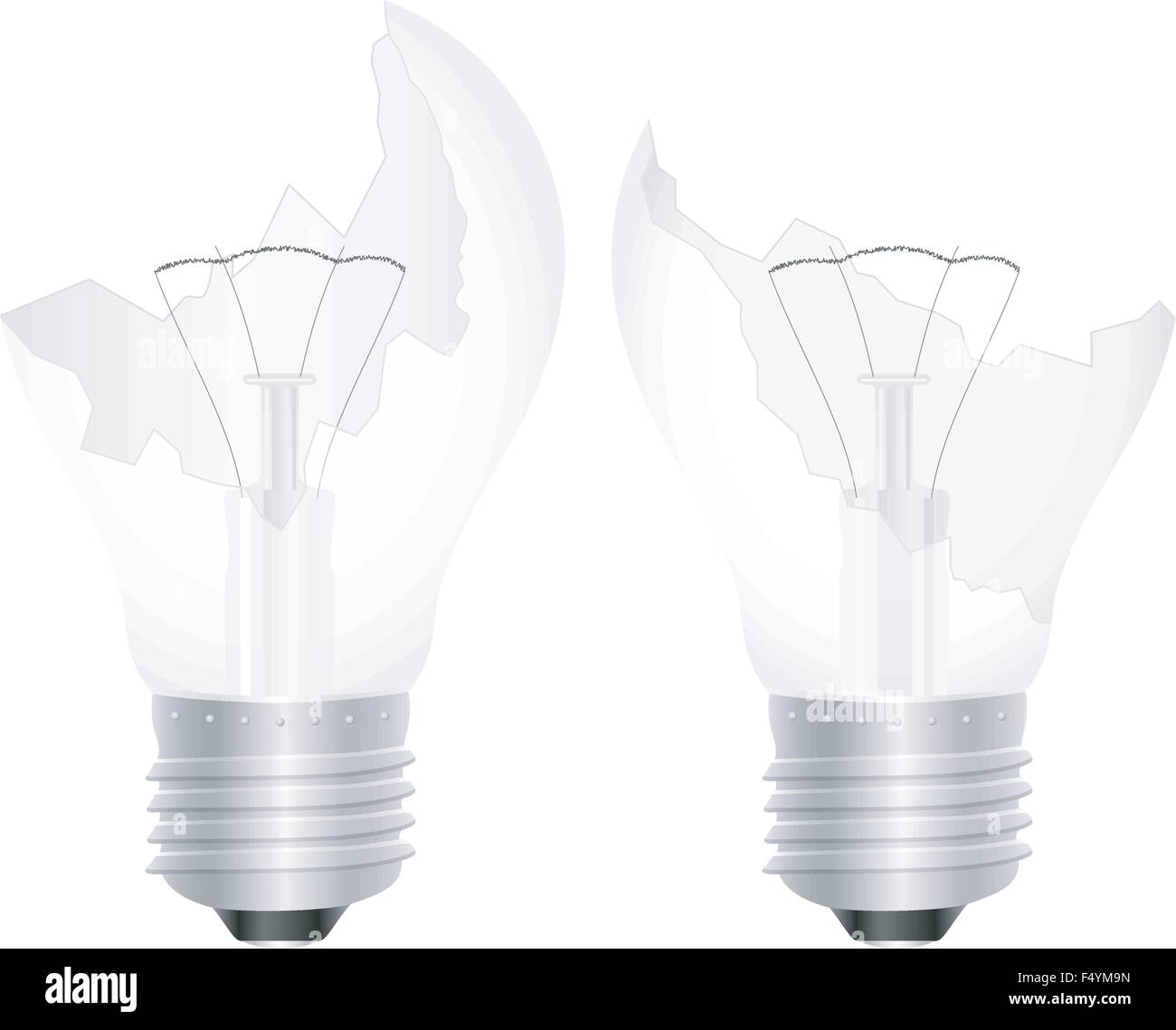 Broken Light Bulb Vector