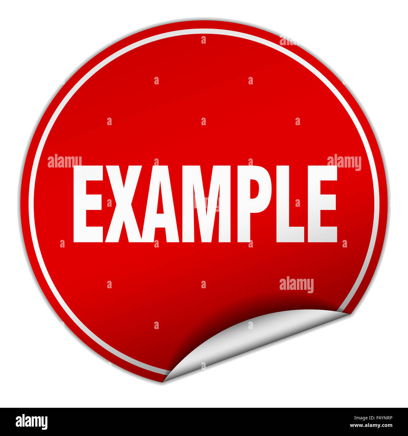 example round red sticker isolated on white Stock Photo - Alamy