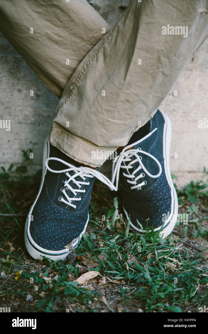 Pair of shoes outdoors Stock Photo - Alamy