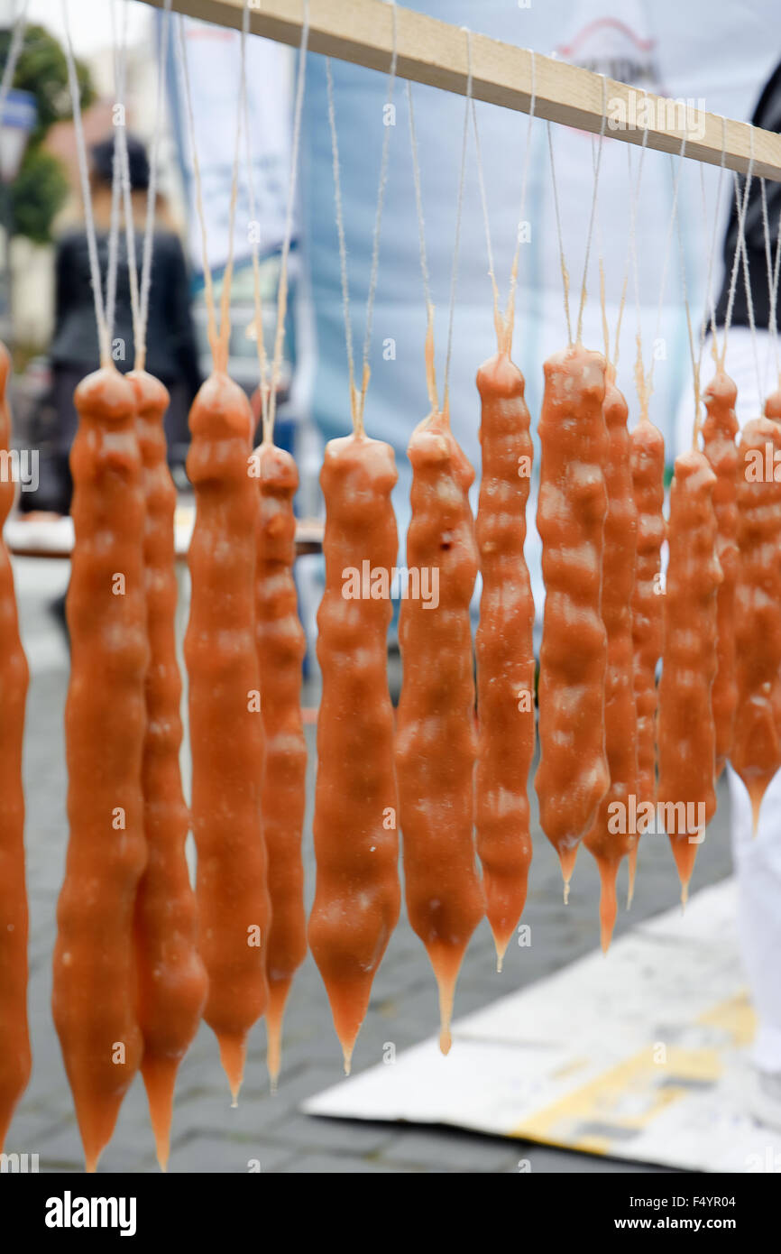 churchkhela, traditional sweet of Georgia Stock Photo - Alamy