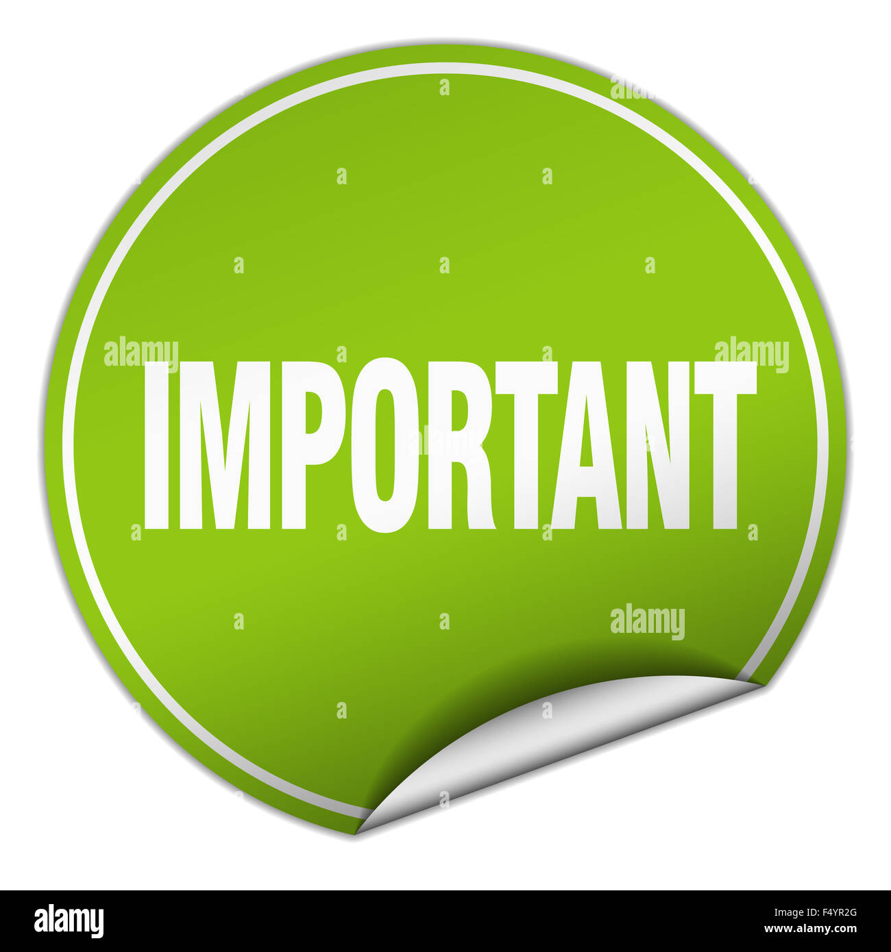 important round green sticker isolated on white Stock Photo - Alamy