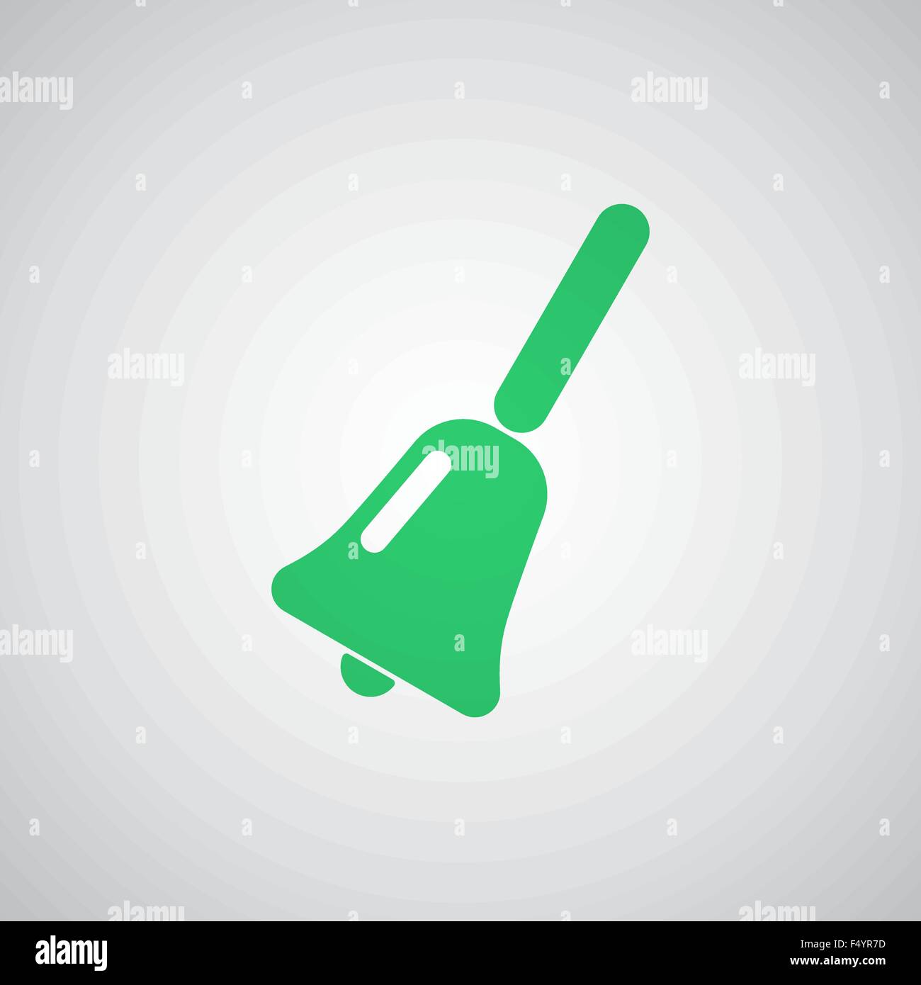 Flat green School Bell icon Stock Vector Image & Art - Alamy