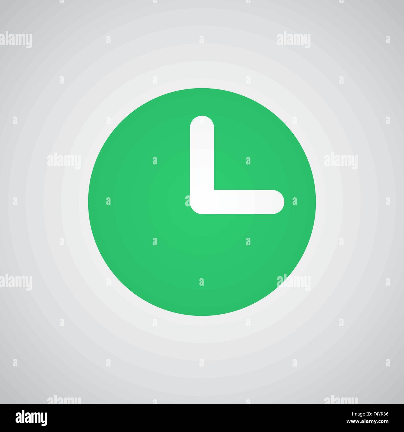 Flat green Clock icon Stock Vector Image & Art - Alamy