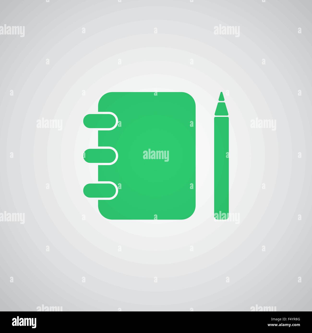 Flat green Note Book icon Stock Vector Image & Art - Alamy