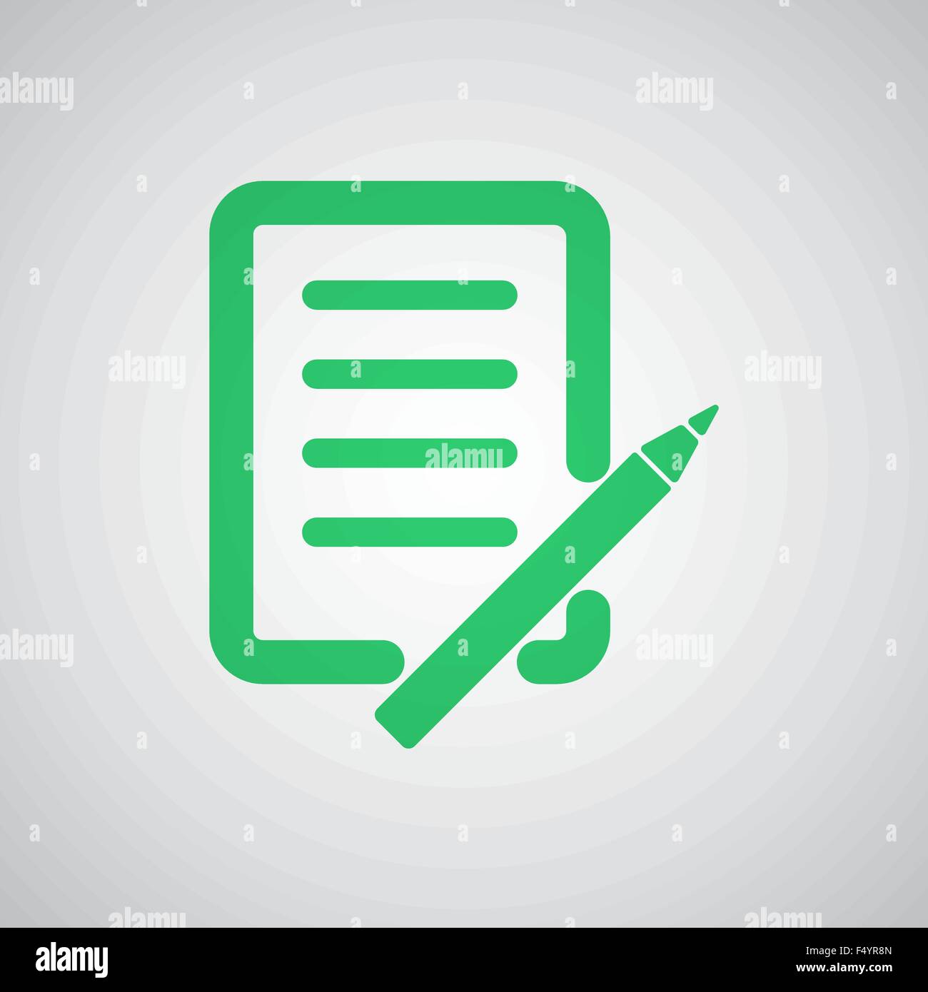 Flat green Pen And Paper icon Stock Vector Image & Art - Alamy