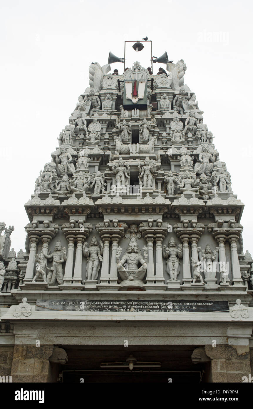 Facade of Parthasarathy temple, a Hindu temple of Lord Krishna in ...