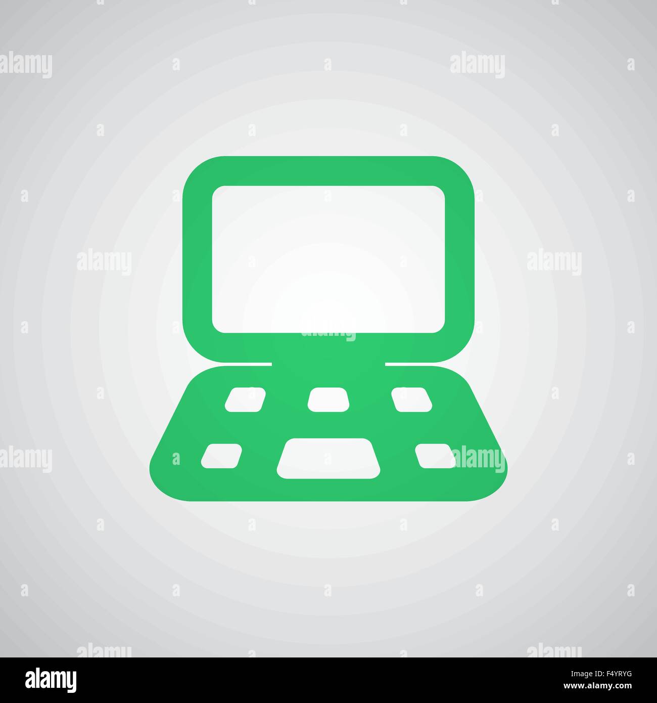 Flat green Computer icon Stock Vector Image & Art - Alamy